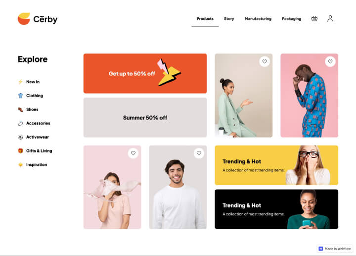 eLearning Dashboard for Webflow